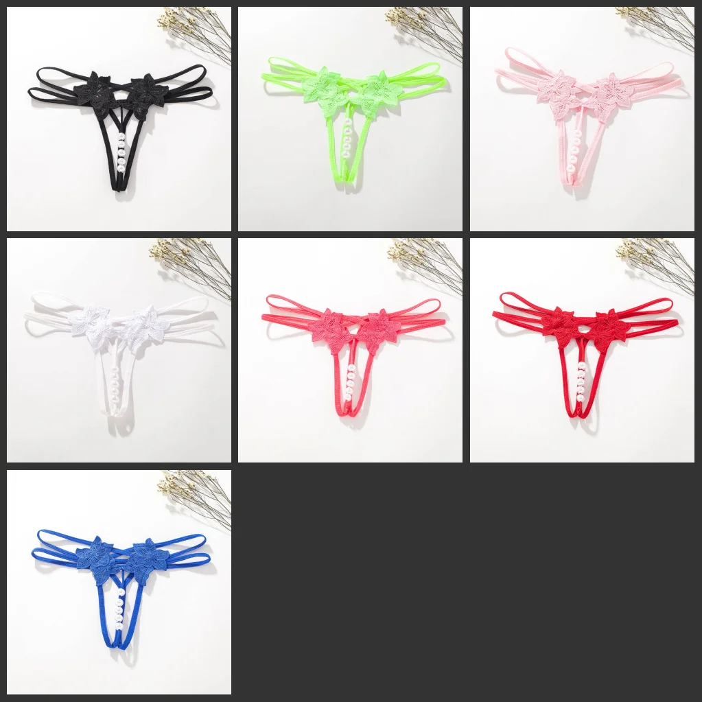 Sexy Young Girls Transparent Pearl Thong G-String Panties