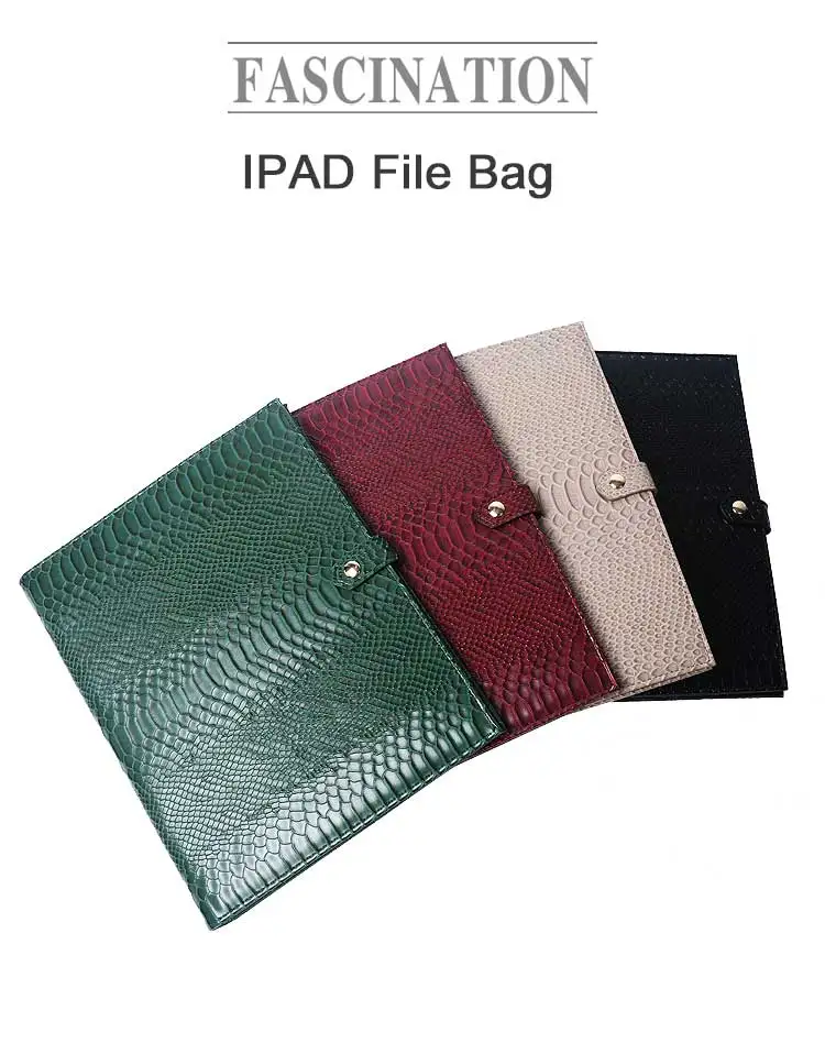 Arabic Student Crocodile File Folder Pouch - A4 Document Bag