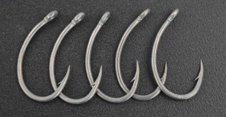 Hirisi 8011 High Carbon Stainless Steel Barbed Hooks for Carp Fishing