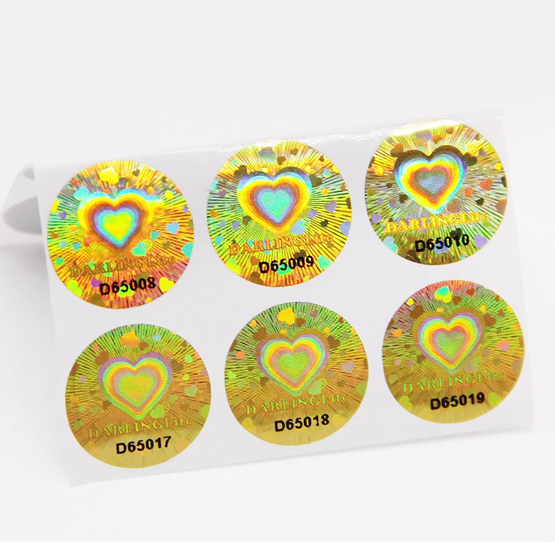 Custom Hologram Round Sticker Hologram Stickers Round With Void Backing ...