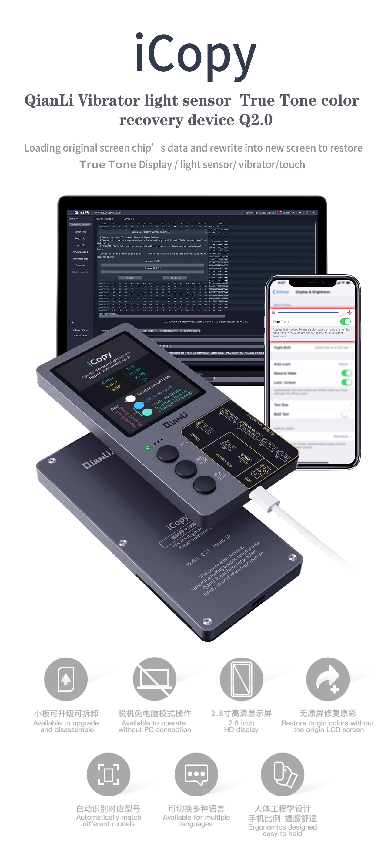 Icopy Plus 2.1 Programmer For Iphone 11 Pro Max Xr Xsmax Xs 8p 8 7p 7 ...