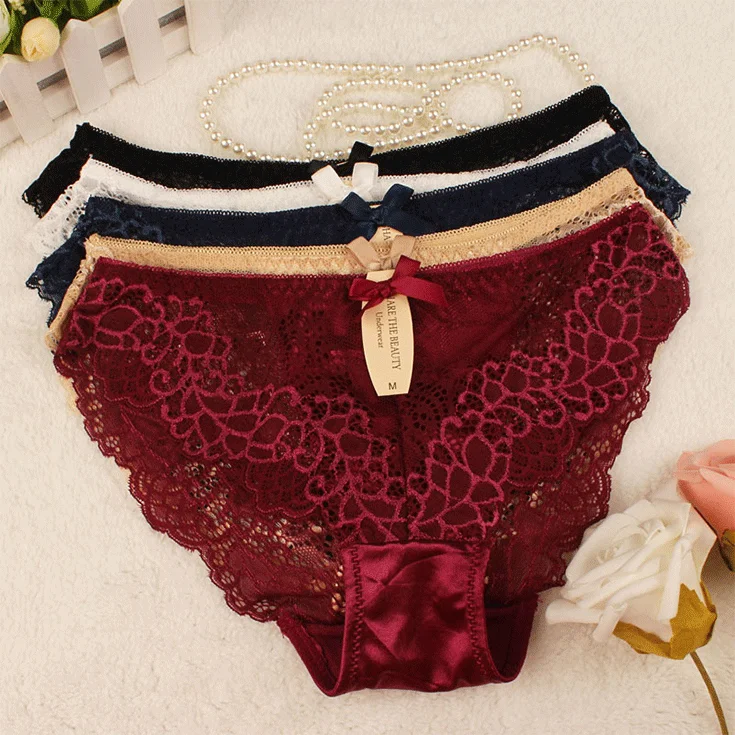 Women Sexy Girls Lace Transparent Mesh Panties Underwear Women%27s ...