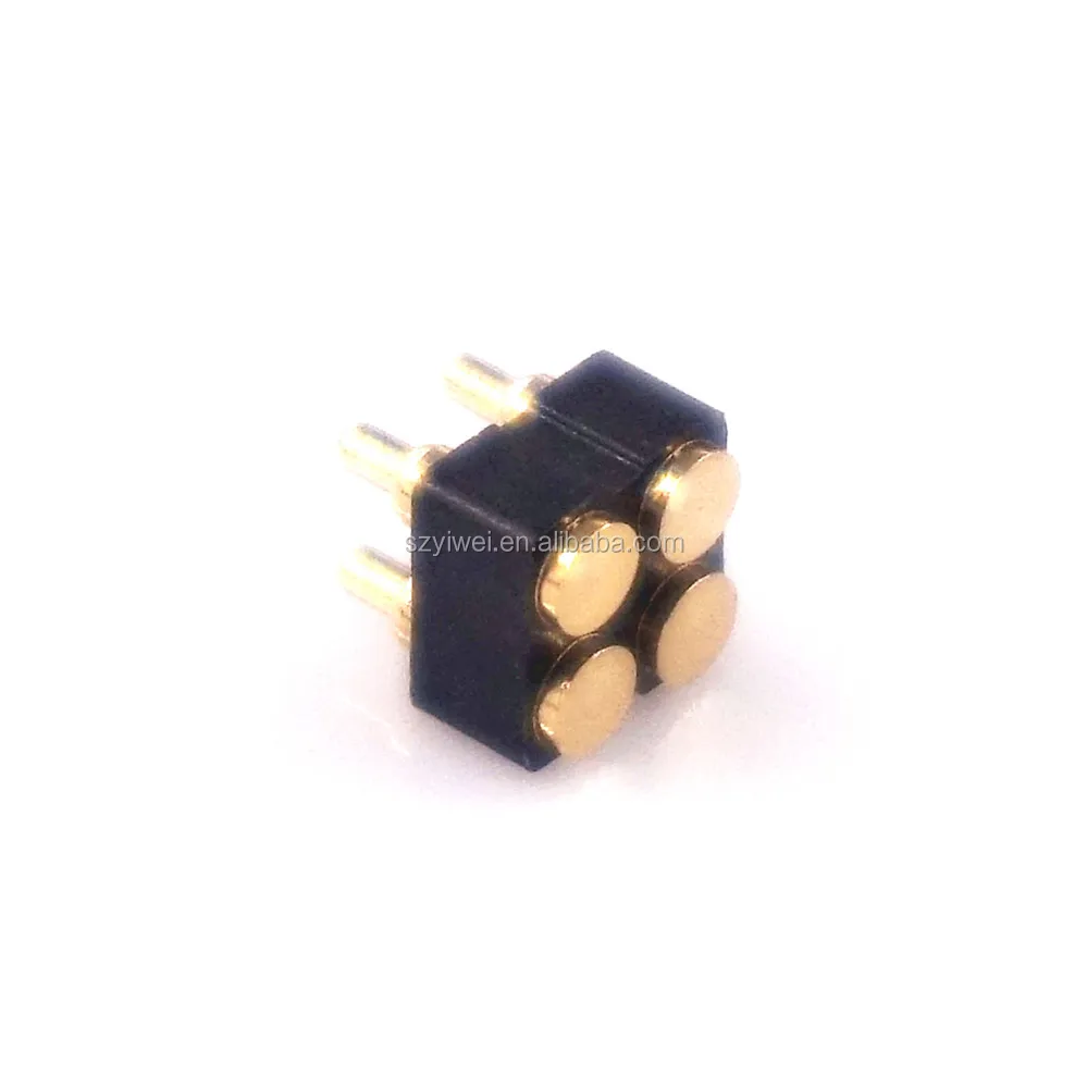 Spring Loaded Pogo Pin Connector - 4 Position, 2.54mm Pitch