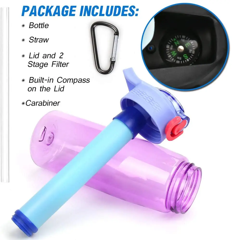 Outdoor Portable Water Filter,0.01 Micron Uf Membrane&coconut Shell ...