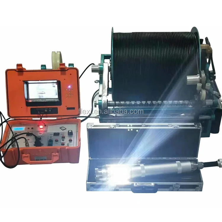 Dual Downhole Camera with 1400m Auto Cable Function and Temperature ...