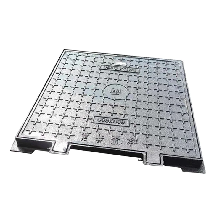 Heavy Duty Recessed Type Square 600x600 Ductile Cast Iron Manhole Cover ...