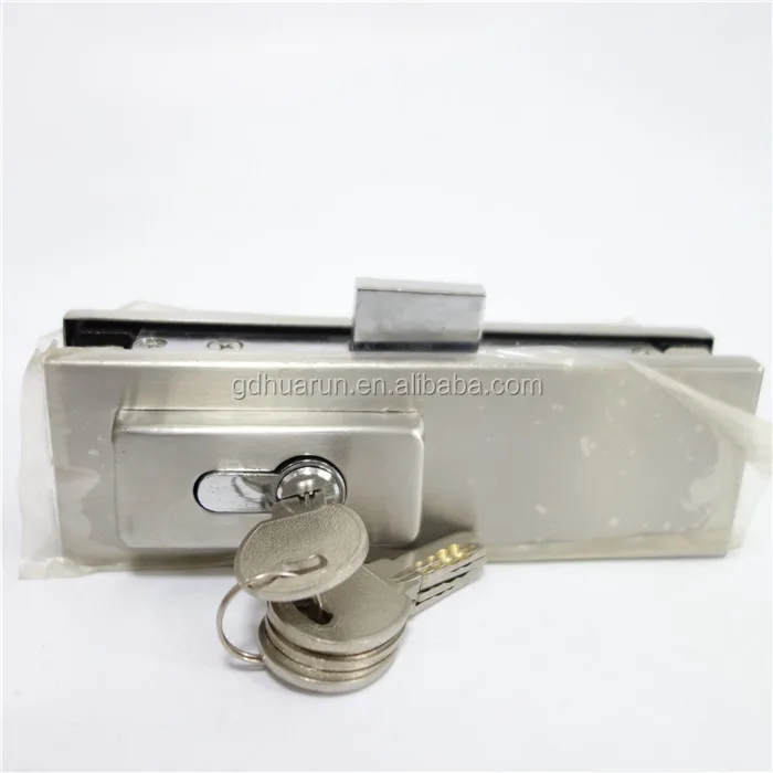 Frameless Glass Door Bottom Patch Fitting Lock in SUS304