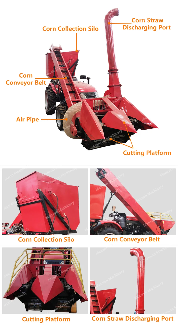 Small Tractor Mounted Two Rows Corn Harvester Machine for Sale| Alibaba.com