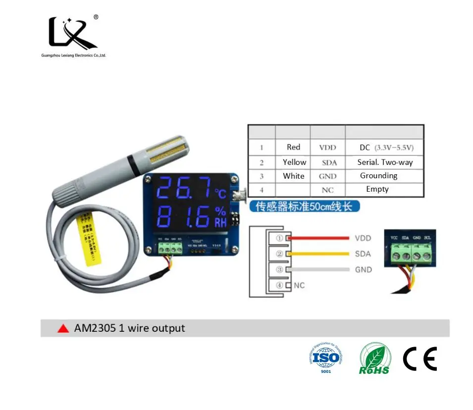 Signal bus digital signal am2305 high temperature humidity sensor ...