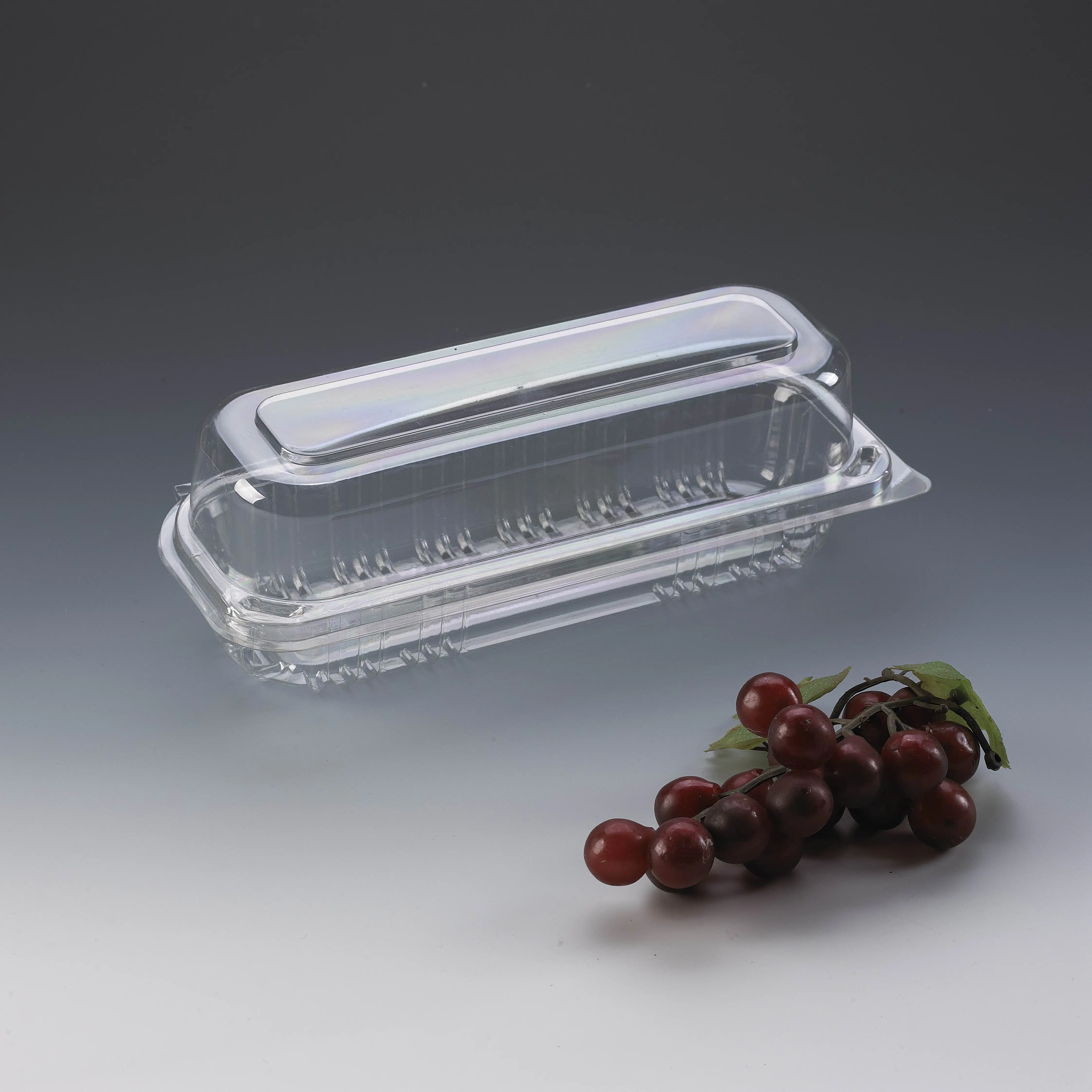 Custom Made Recyclable Clear Vegetable Plastic Clamshell Box Packaging ...
