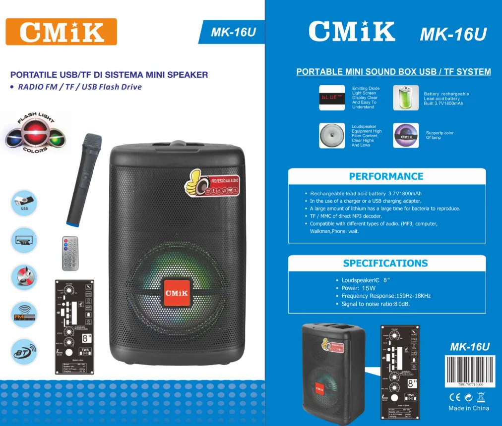 Cmik Mk-16u Oem Odm Parlantes De Music Big Audio Mobil Parlantes 8 ...