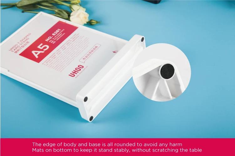 UHOO A5 Paper Size Acrylic T-Shaped Table Menu Display Stand