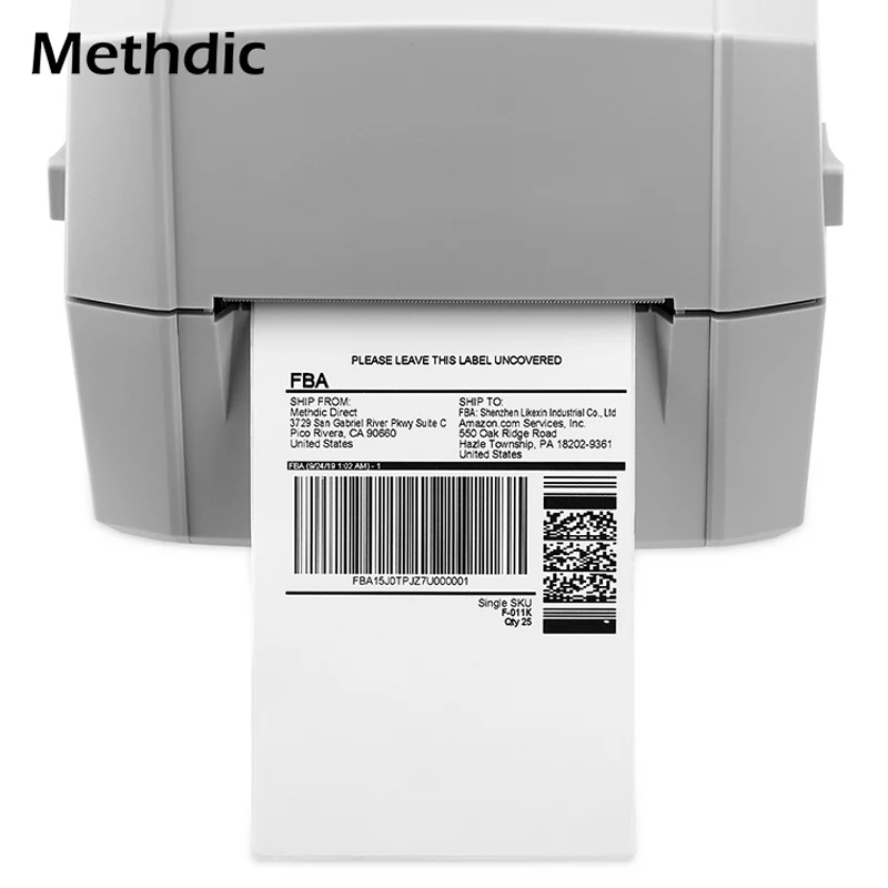 Methdic Folding Super Strong Adhesive Shipping Label 4"x6" Fanfold ...