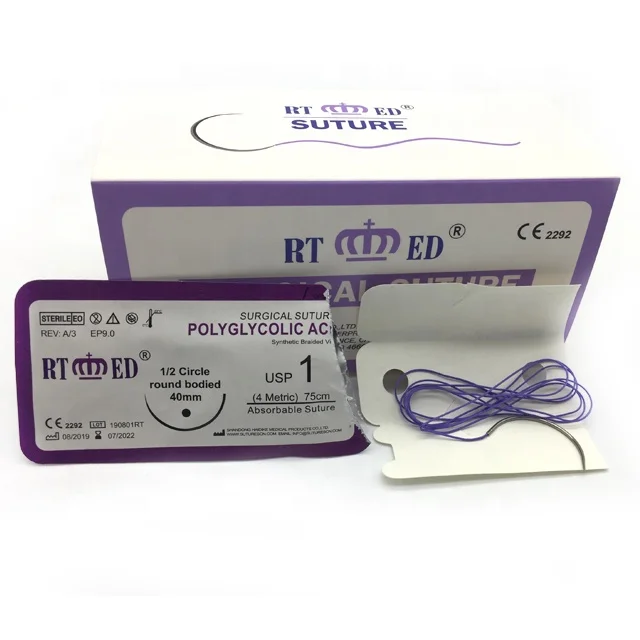 Medical Absorbable Suture Threads Pgla Polyglactin 910 Pga - Buy Pga Suture,Surgical Absorbable ...