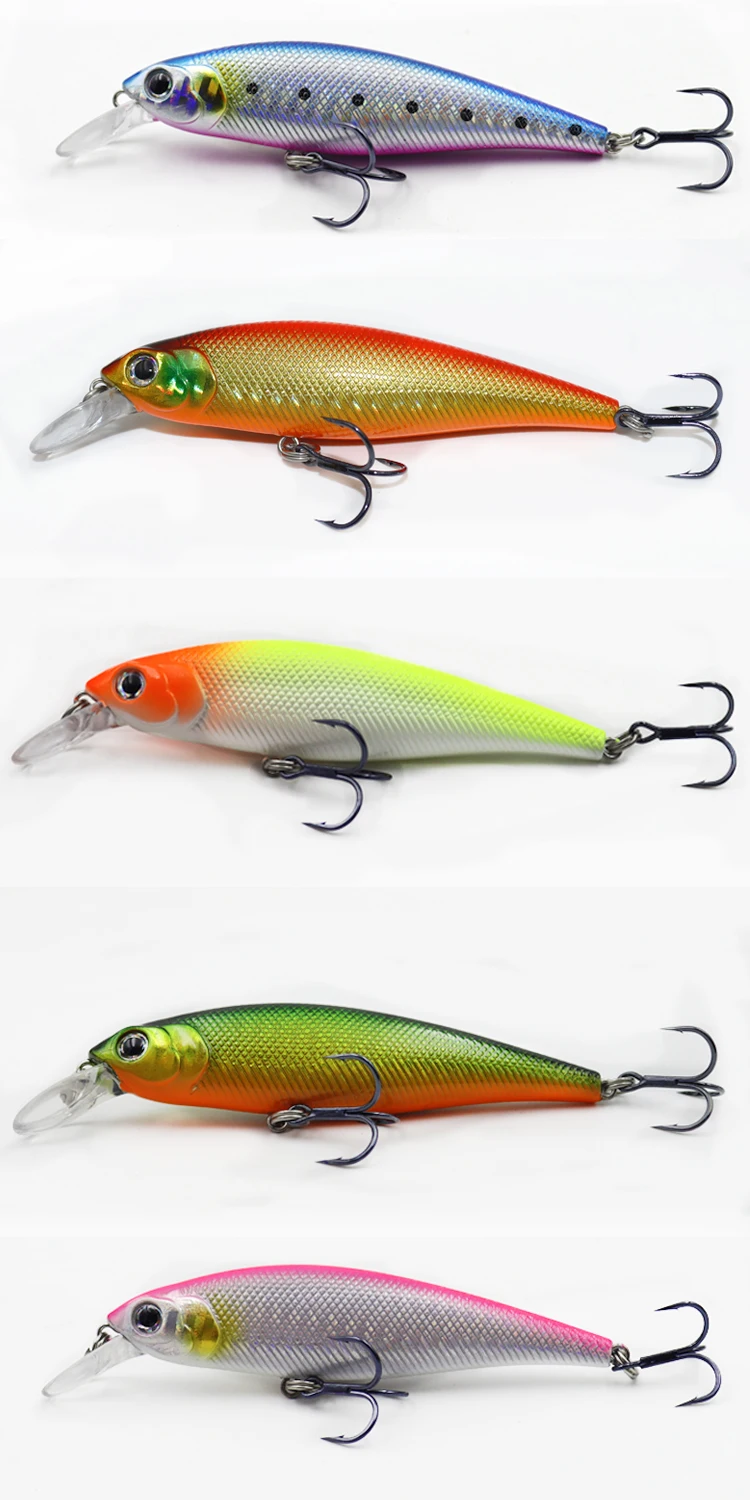 10g 15g Floating Rattle Minnow Lure Shallow Divers Jerkbait 3d Eyes ...