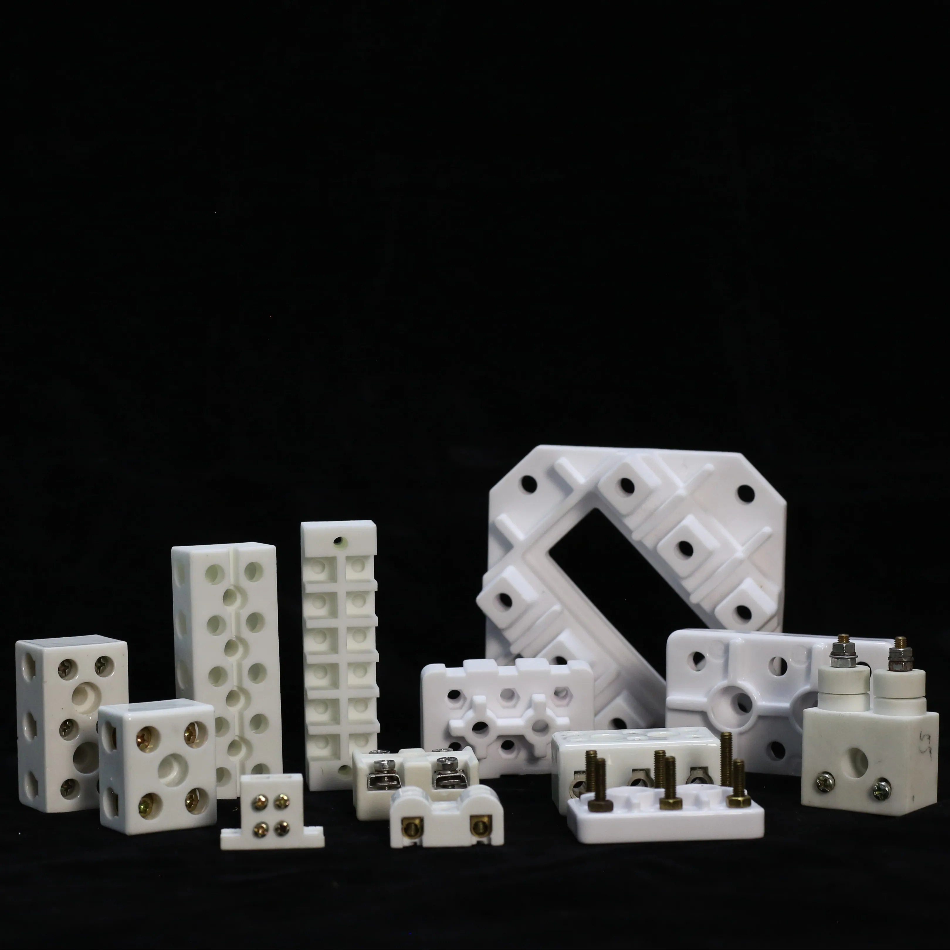High Temperature Ceramic Terminal Block Insulated Power Fused Shorting Barrier Terminal Block