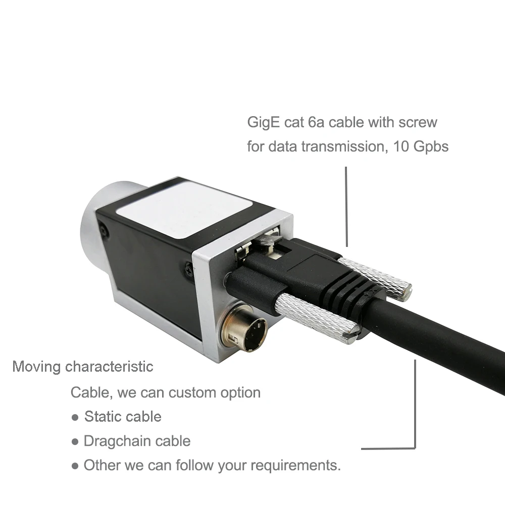 I/o Power Cable Hrs 6pin Plug Female Industrial Camera Analog Cables Machine Vision Cable - Buy ...