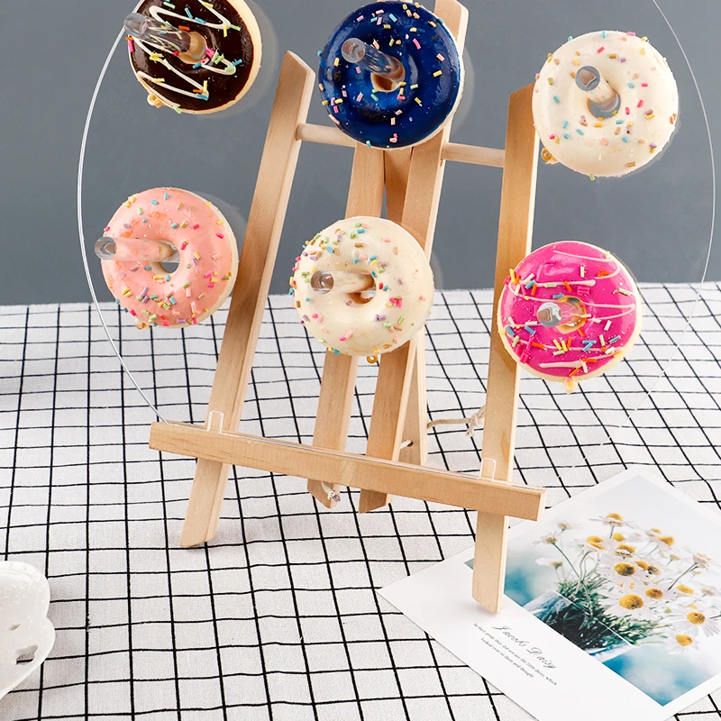 Acrylic Wedding Donut Wall Decorations Stand Donut Display Rack Custom ...