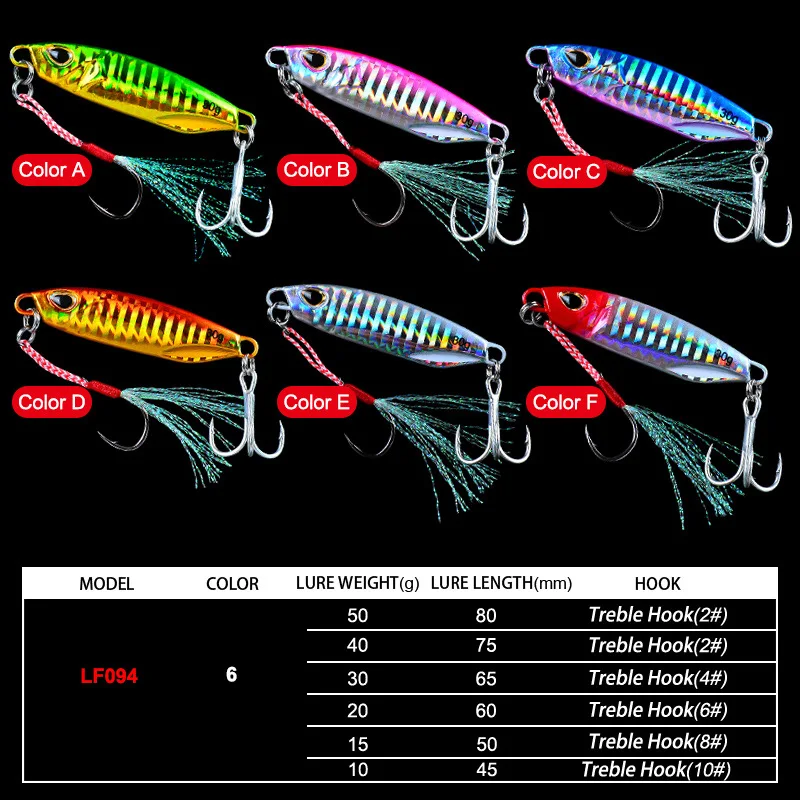 Horizon Metal Jig 10g 15g 20g 30g 40g 50g Fishing Lure Hard Bait Wobbler Lures Pesca Mar Slow ...