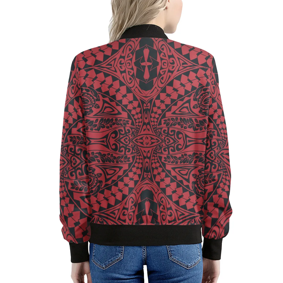 Polynesian Samoan Tribal Style Women's Jacket - Warm & Stylish