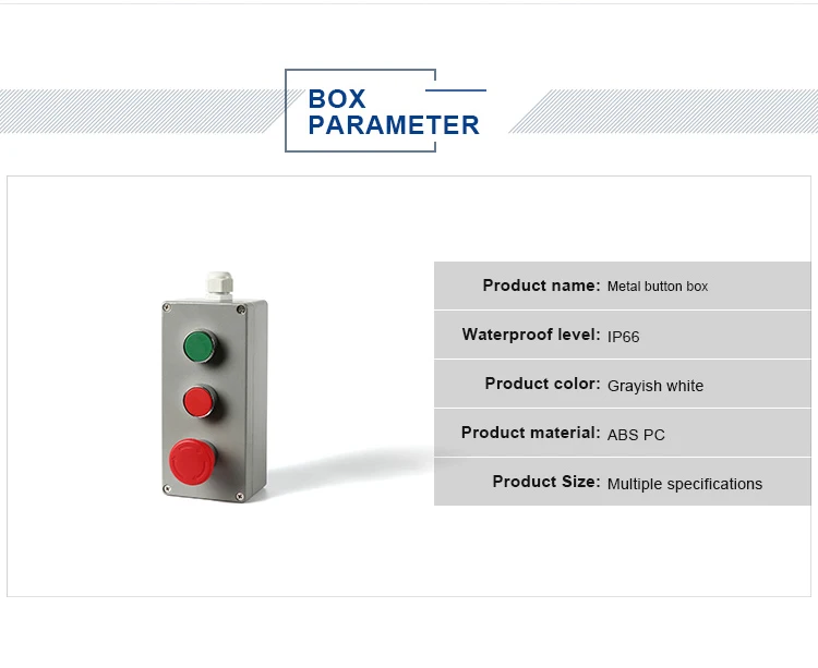 CNPNJI Waterproof IP66 Push Button Switch Control Station Box