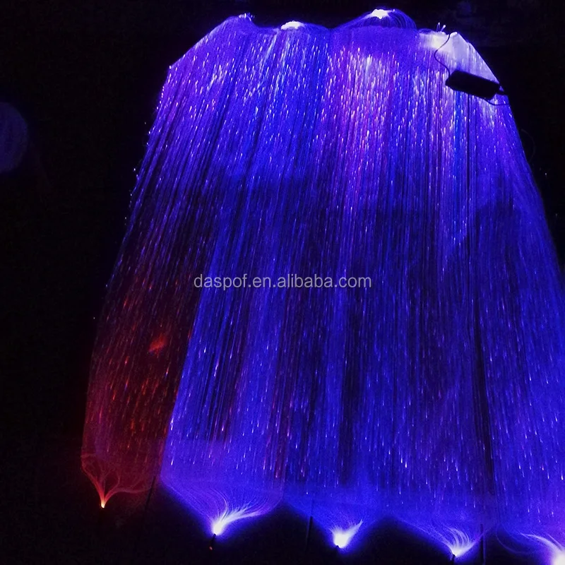 Pmma Fiber Optic Luminous Fabrics For Wedding Dress And Jacket And ...