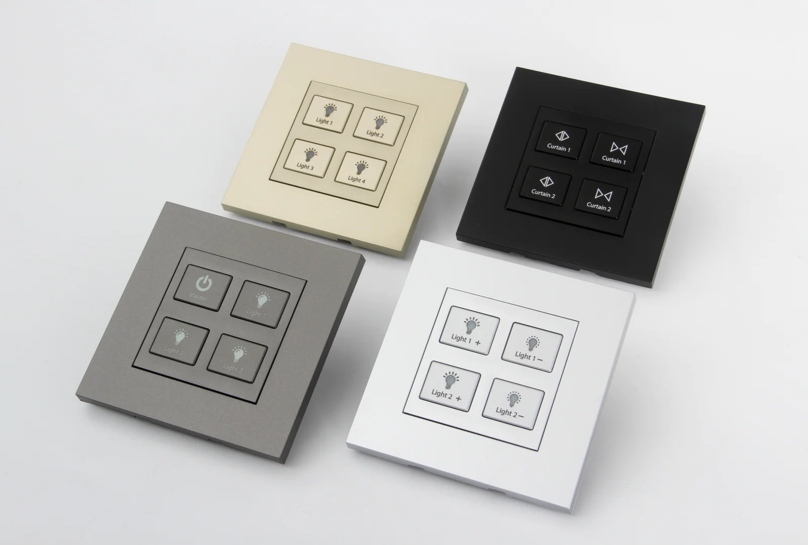 Luxury Gray Color Brushed Aluminum Reset Push Button 12v Dc Dry Contact ...