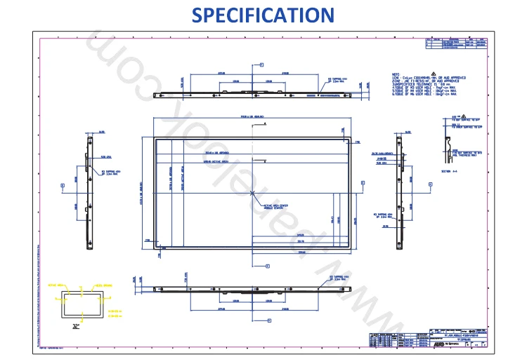 32 Inch AUO P320HVN02.0 FHD TFT LCD Display for Digital Signage