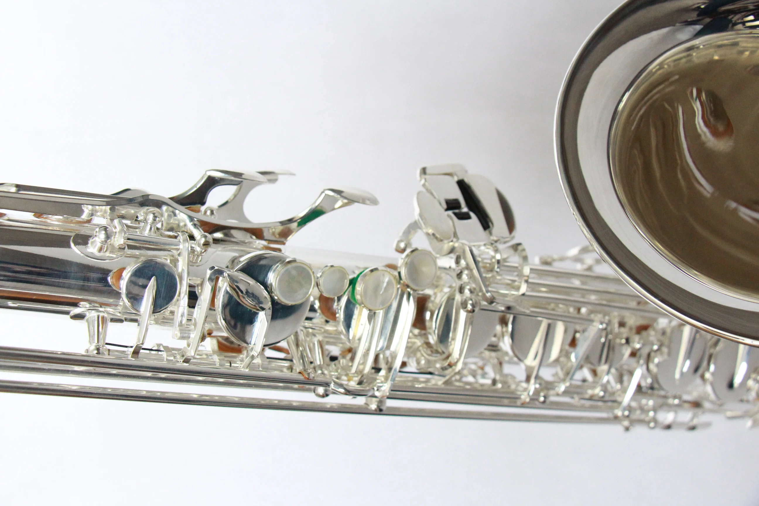 Triple Saxophone Tenor Color Tenor Saxophone Silver Plated Golden Key ...