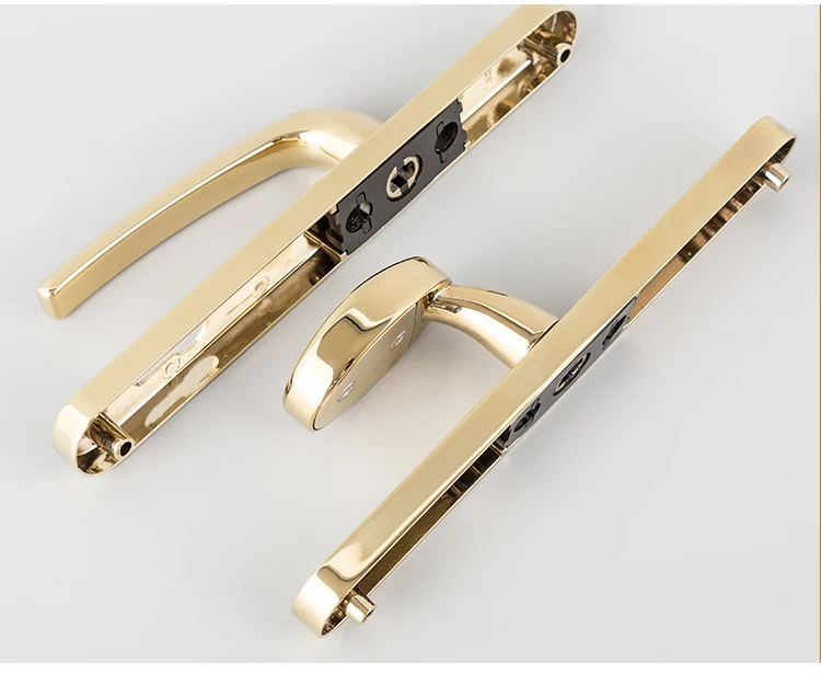 Iso9001factory Oem Powder Coating Interior Zinc Alloy Gold Door Handle ...