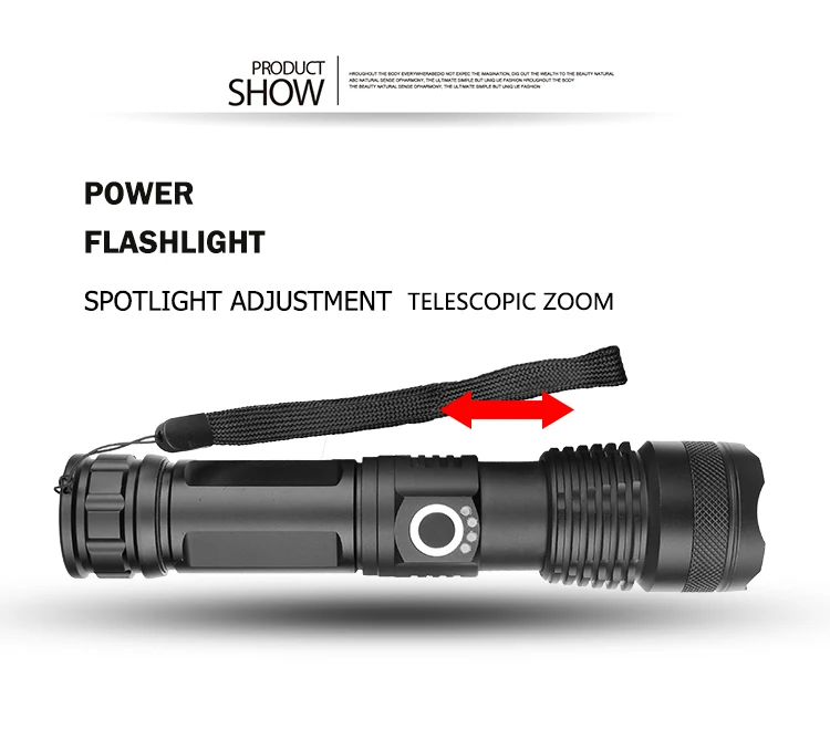 Waterproof 3000 High Lumens USB Rechargeable Tactical Flashlights XHP50