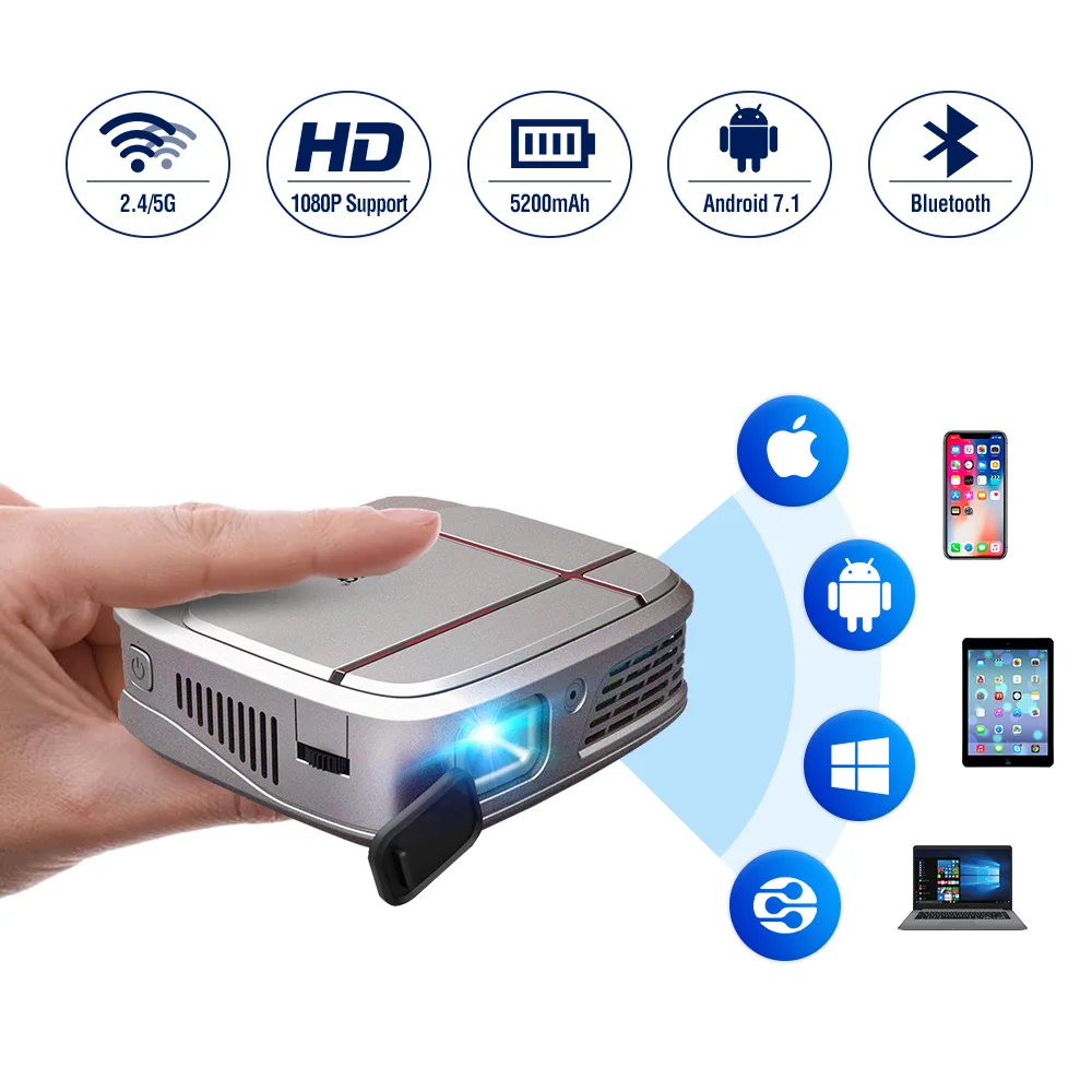 Top Sale Hd 1080p Android 7.1 With Wifi Blue Tooth Mini Led Video ...