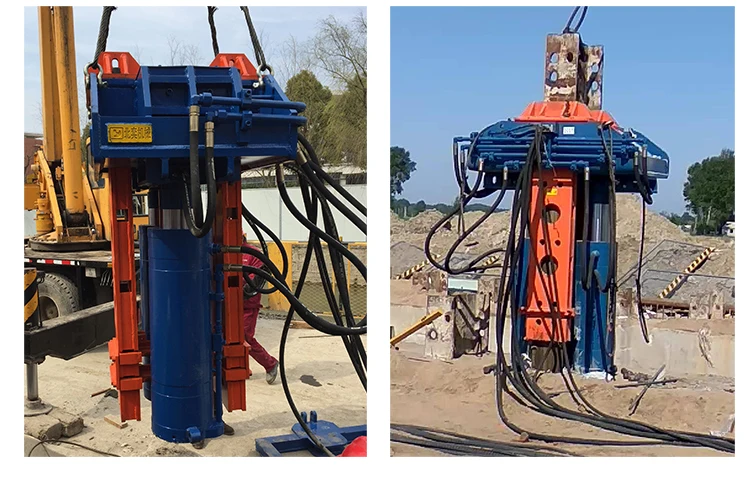 Excavator Attachment Construction Hydraulic Pile Pulling Machine For ...