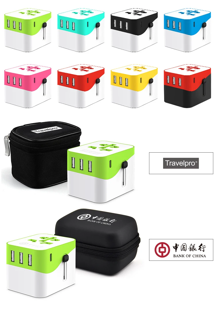 All In One Universal International Plug Adapter 2 Usb Port World Travel ...