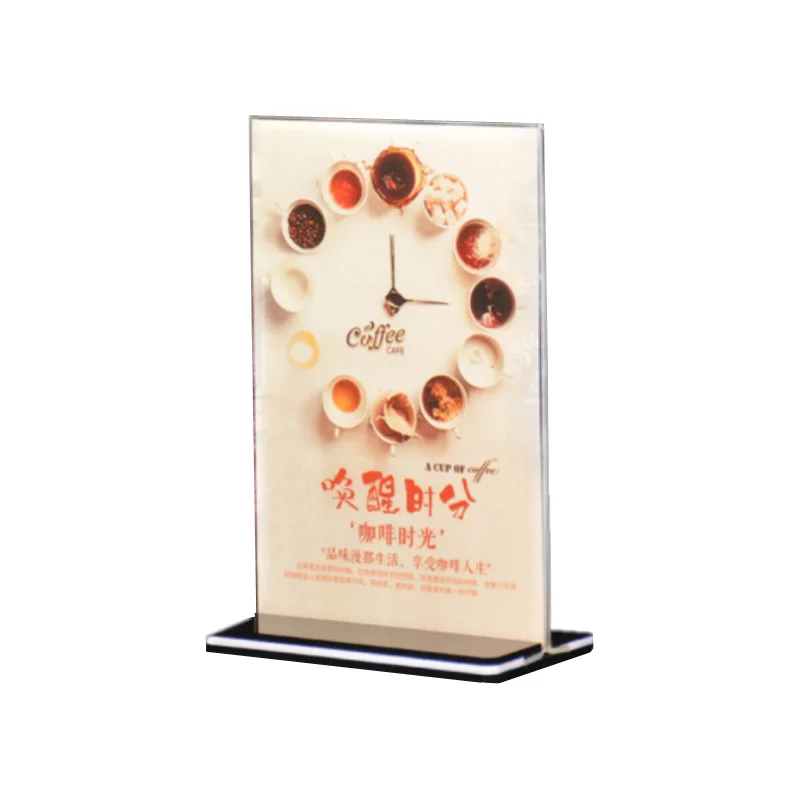 360 Rotating Triangle Acrylic Table Menu Display Holder