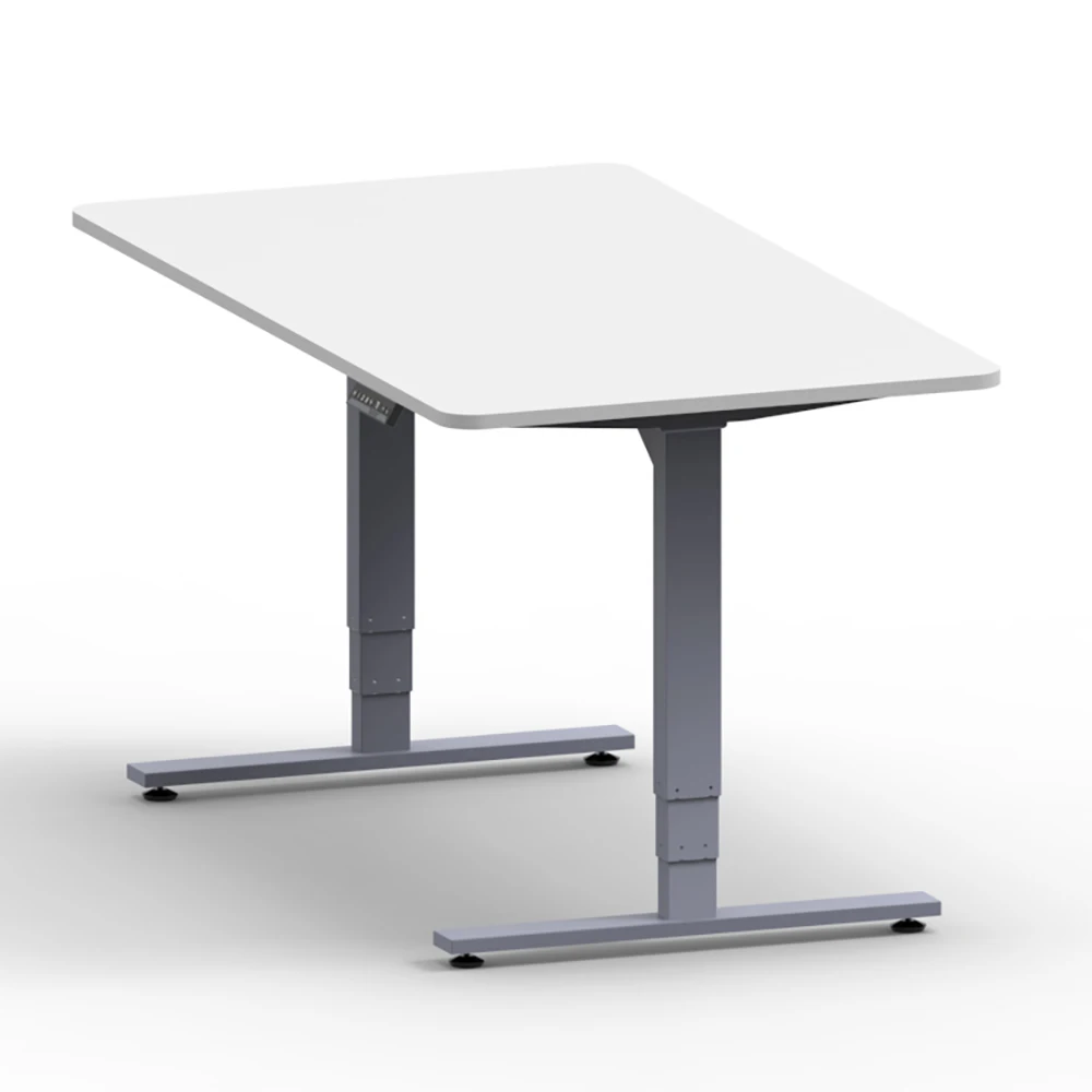 Vansdesk 2 Inverted Leg 3-stage Glass Desktop Table Office Sit And ...