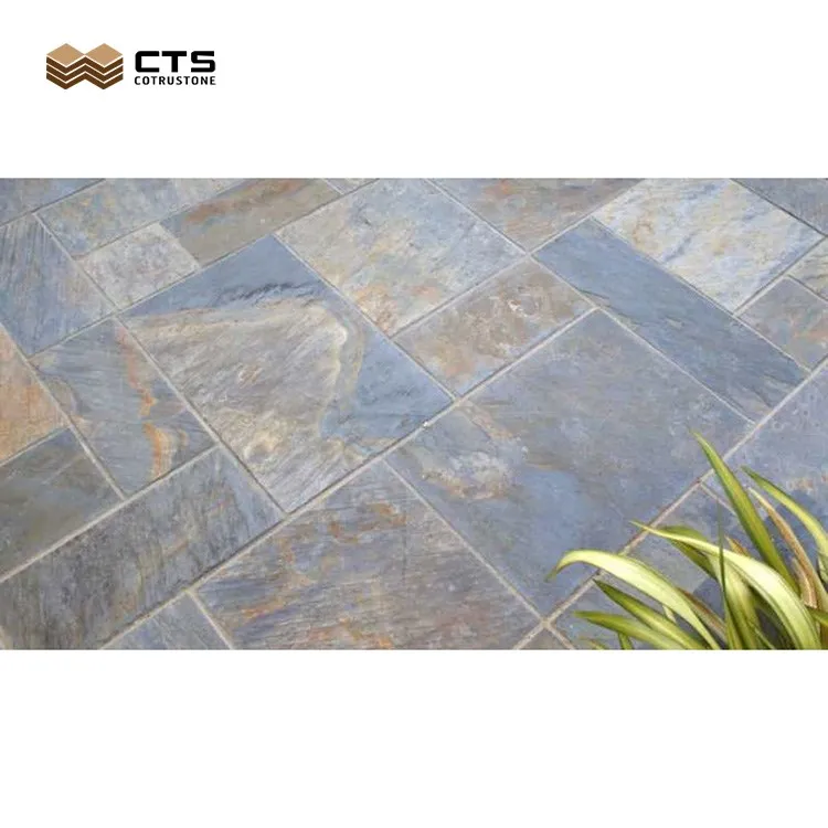 4x4 8x8 Outdoor Flat Light Color Hone Slate Floor Tile