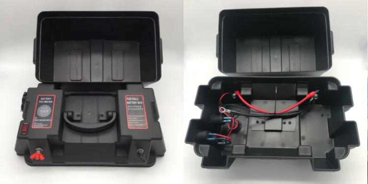 Heavy Duty Solar Battery Box Holder Trolling Motor Power Center With 3 ...