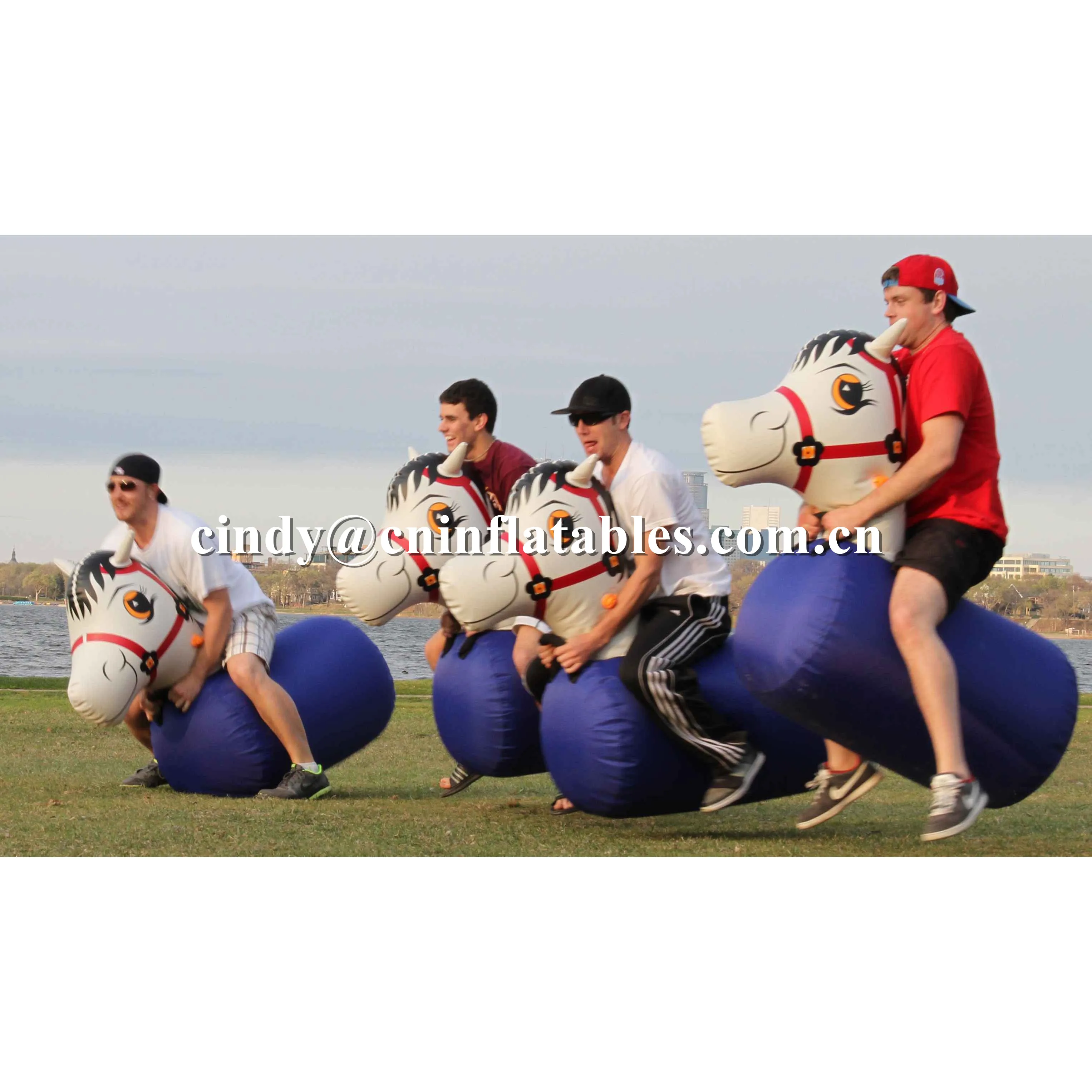 Inflatable Bouncing Horse Game - Fun for Kids & Adults