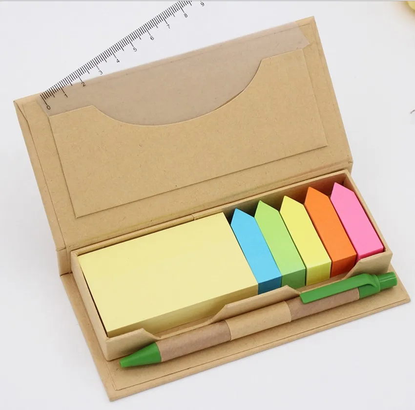 Custom Sticky Notes Box Memo Pads And Pen - Buy Sticky Notes Box Memo ...