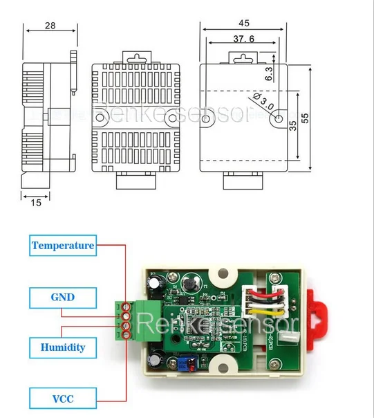 RS485 High Precision Temperature Humidity Sensor Enclosure