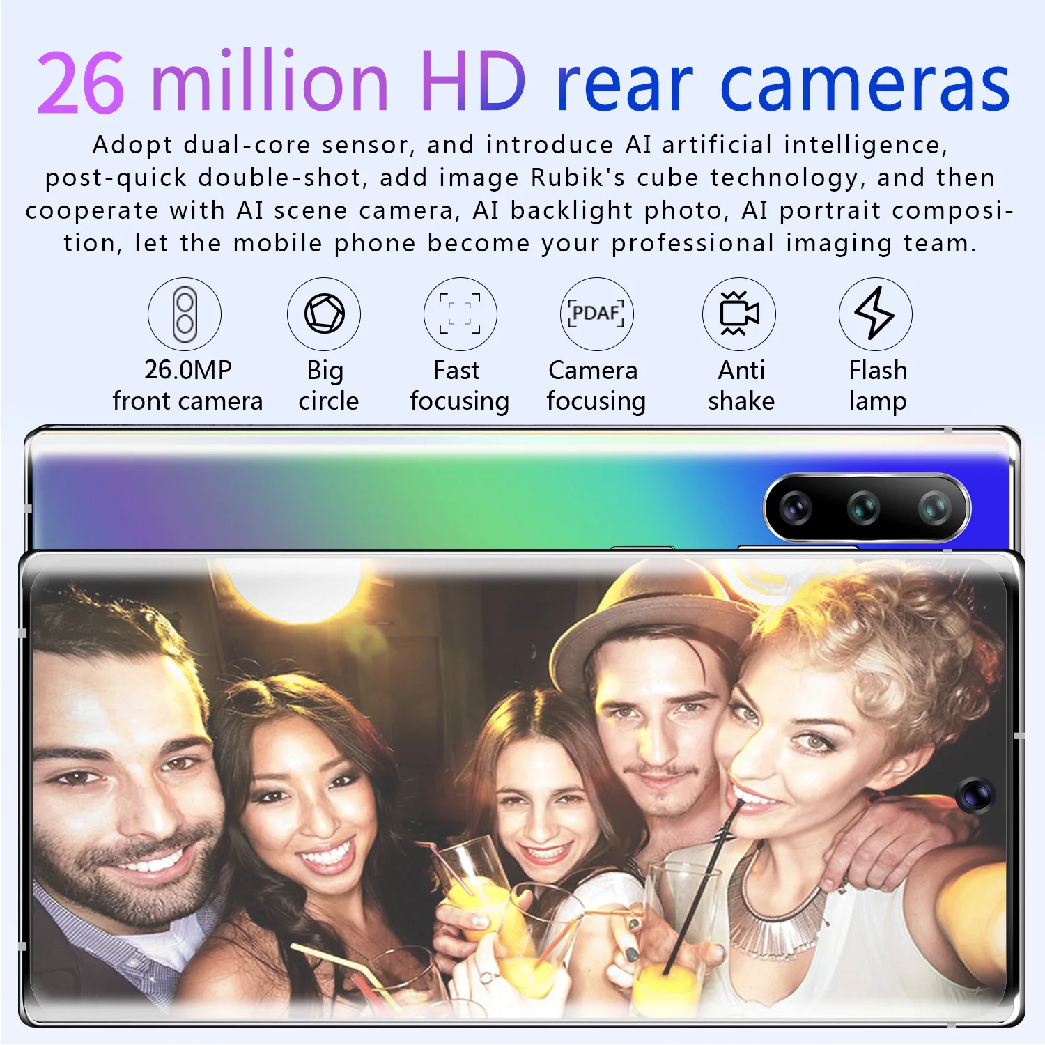 6.5 inch 3g cell phone large screen Octa core HD+ 18:9 2230*1320 ...