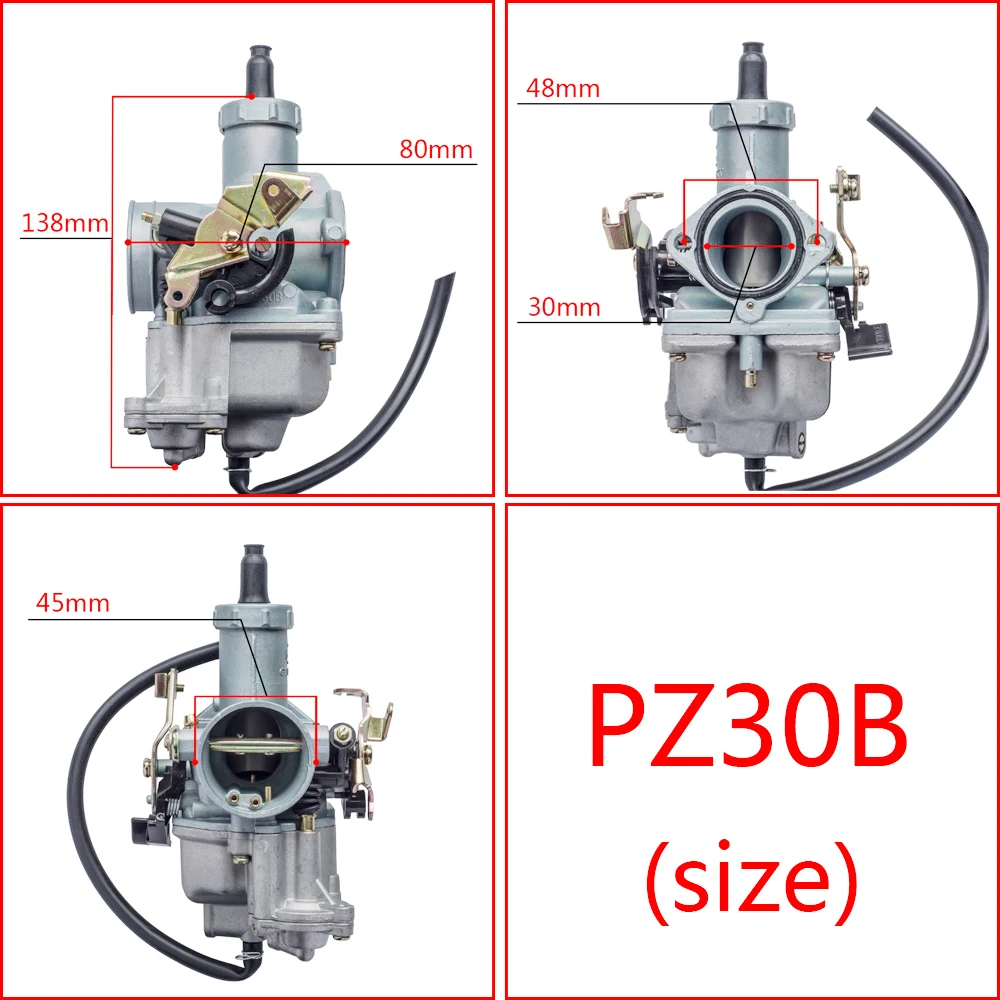 Pz30 Pz30b 30mm Carburetor Accelerating Pump Cable Choke Carb For Atv Dirt Bike Pit Quad 175cc ...