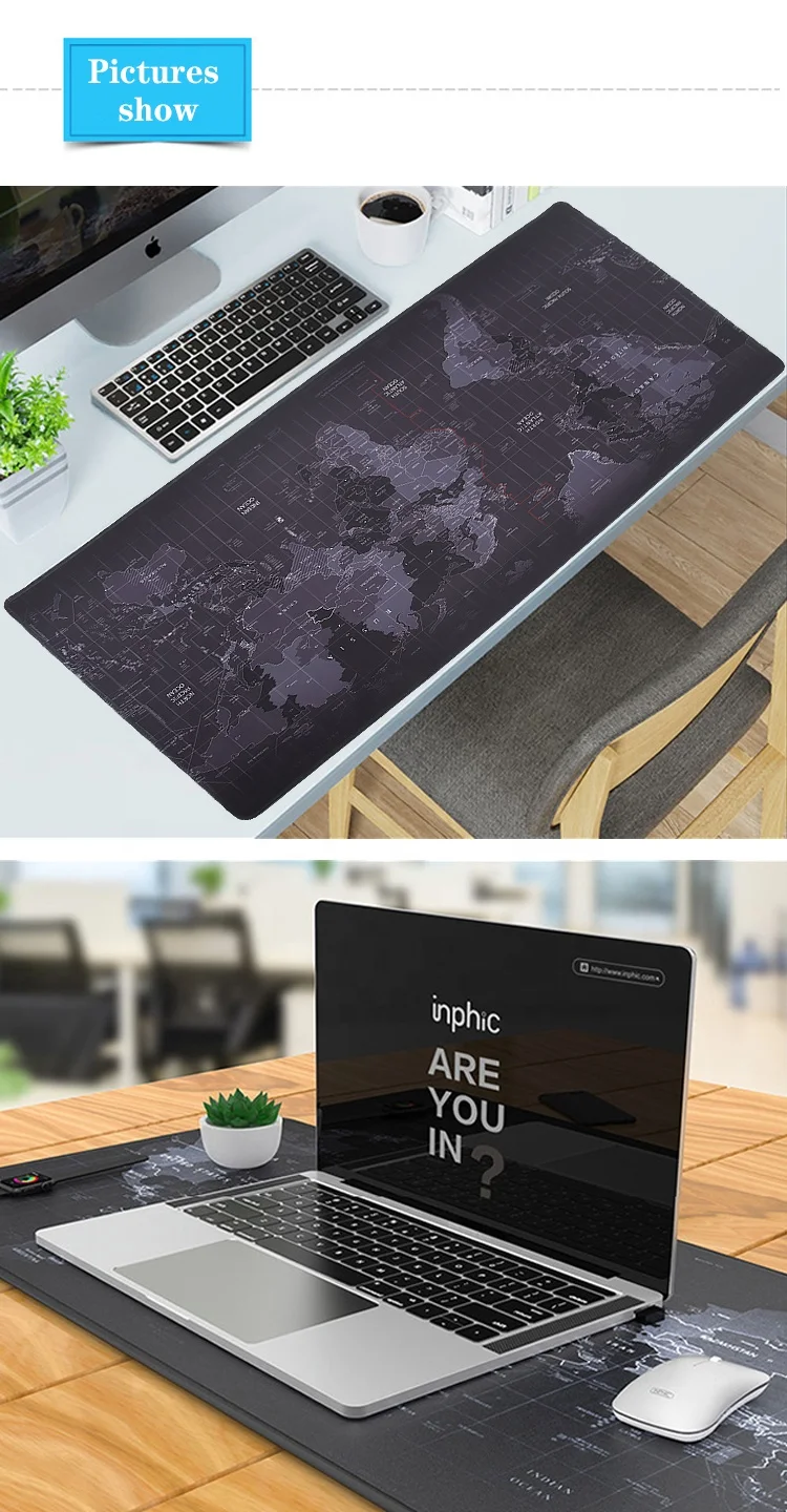 World Map Gaming Large Gamer Big Computer Office Desk Keyboard Pad ...