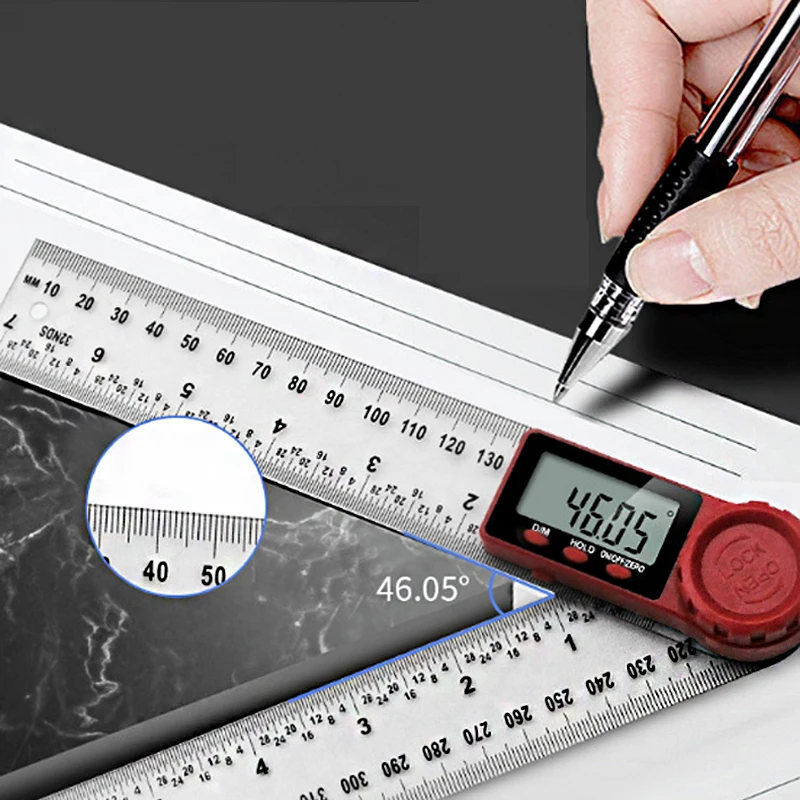 New Two-in-one Multi-function Digital Display Angle Ruler Protractor ...