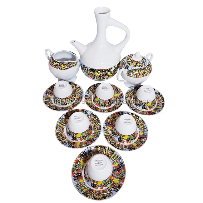 Queen of Sheba 16 Piece Ethiopian Coffee Set - Sustainable & Stylish