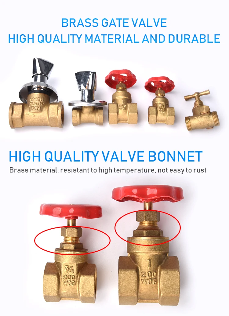 Yuhuan Brass Forged Water Gate Valve With Thread Factory Direct Sale ...