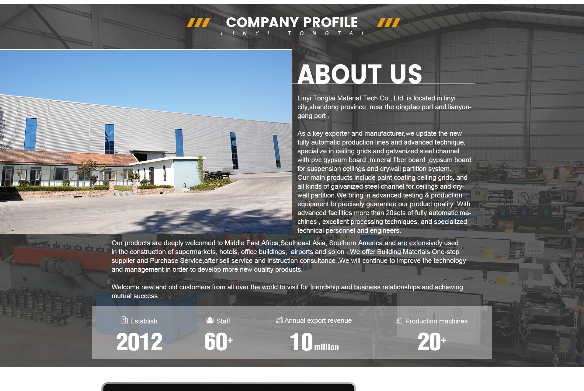 Linyi Tongtai Material Tech Co., Ltd. - ceiling t grid, Light Steel Keel