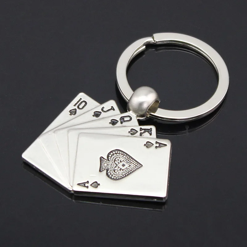 Manufacturer Creative Playing Card Key Chain Practical Men's Car Used ...