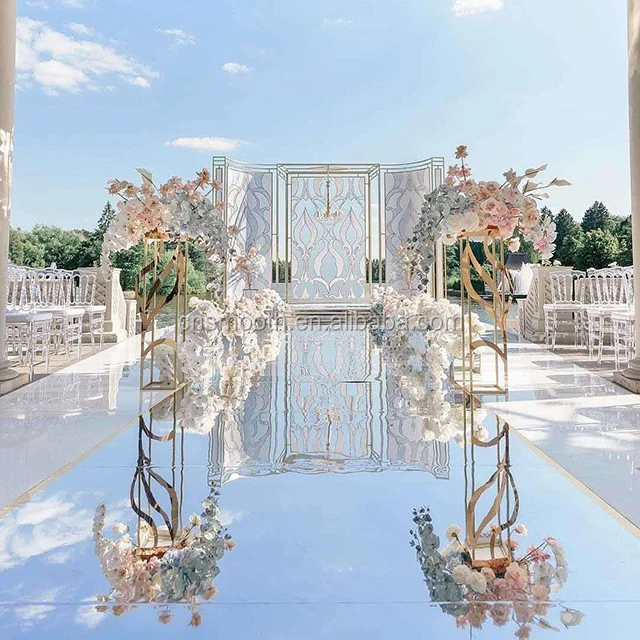 Wedding Decoration Ideas - Elegant Mirror Aisle Runners